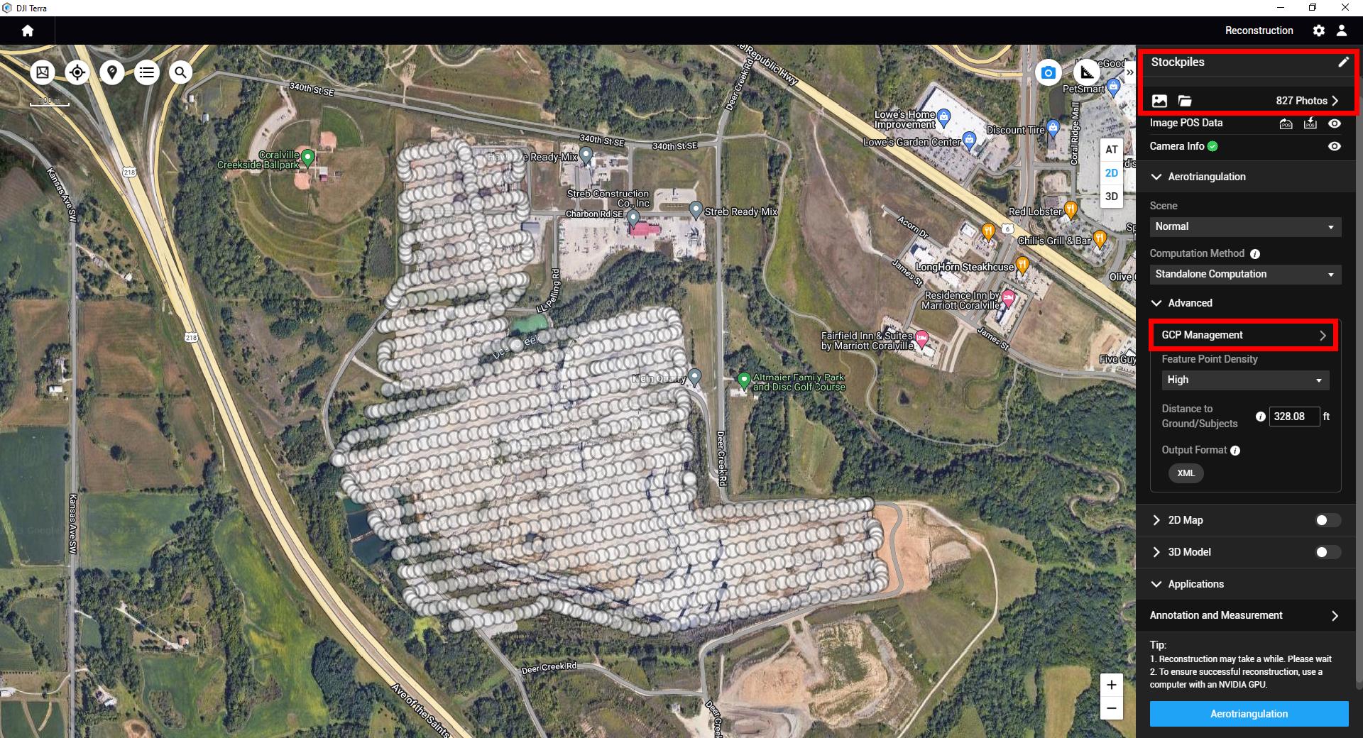 Stockpile Measurements with DJI Enterprise Drones and DJI Terra